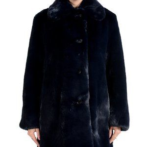 Burberry | Jackets & Coats | Burberry Women Tenbridge Dark Blue Fauxfur ...